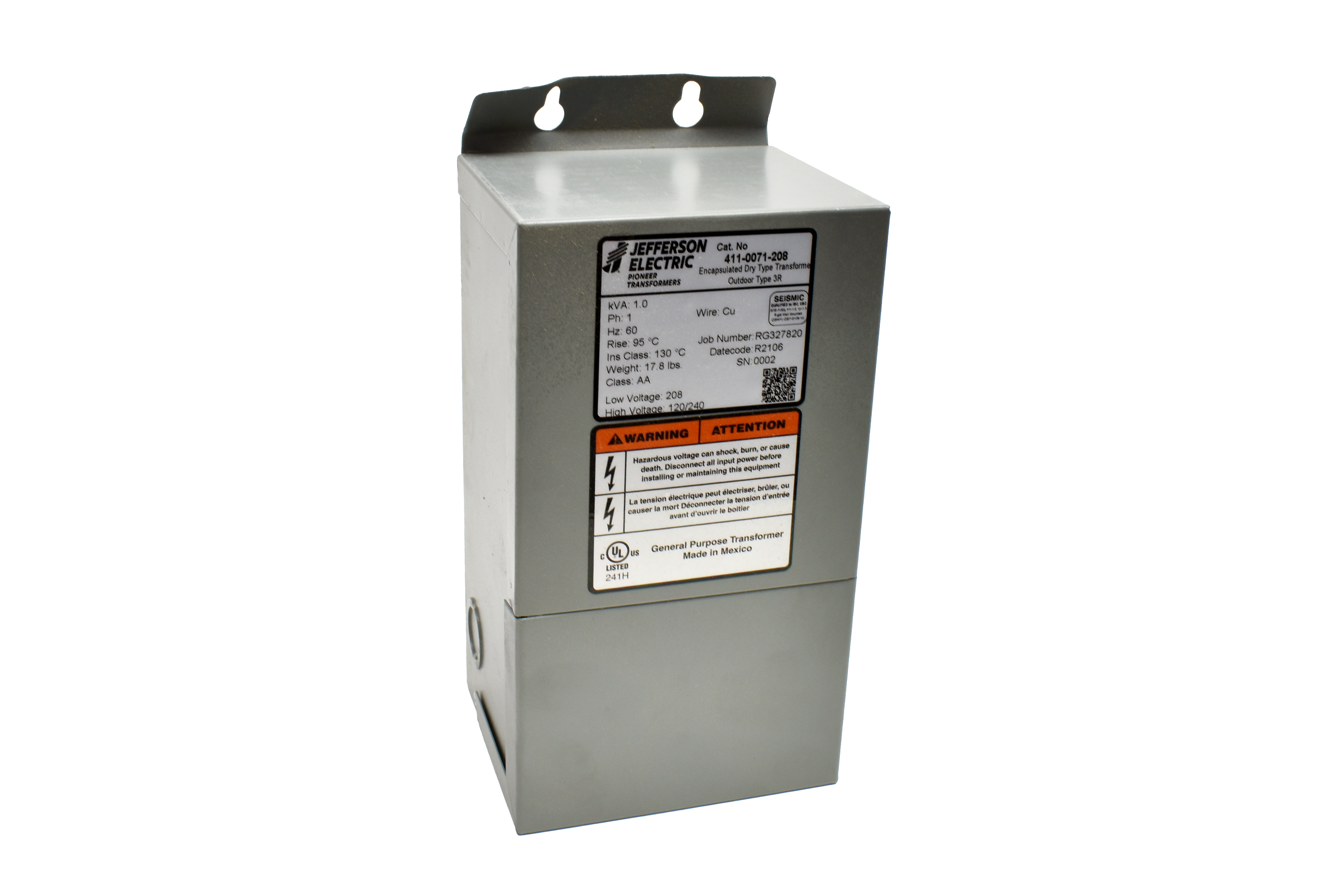 411-0071-208-Jefferson Electric-General Purpose Transformers