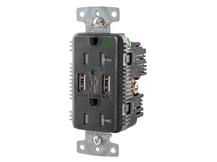 USB8300A5BK-Hubbell-Straight Blade