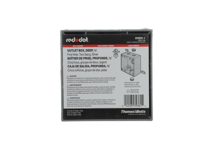 2IHD5-1-Thomas & Betts-Wet Location Outlet