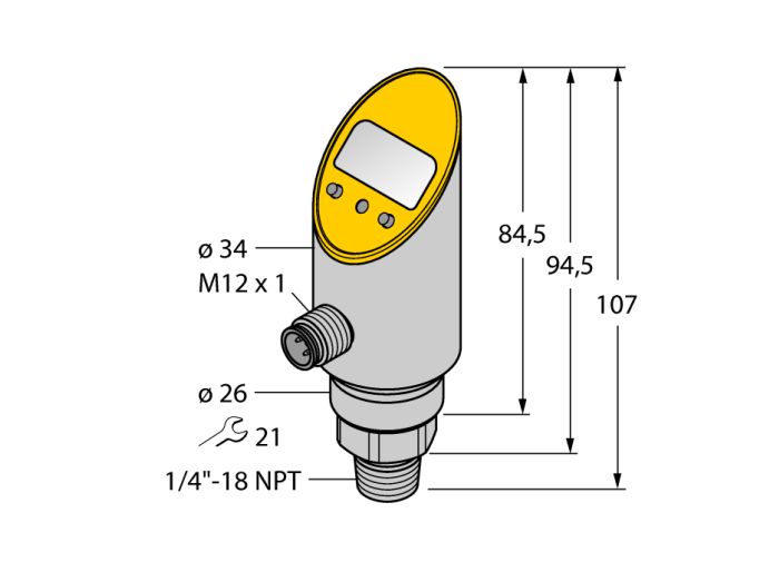 PS001R-303-LUUPN8X-H1141-Turck-Pressure