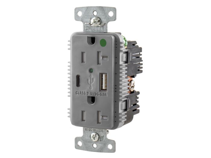 USB8300AC5GY-Hubbell-Straight Blade